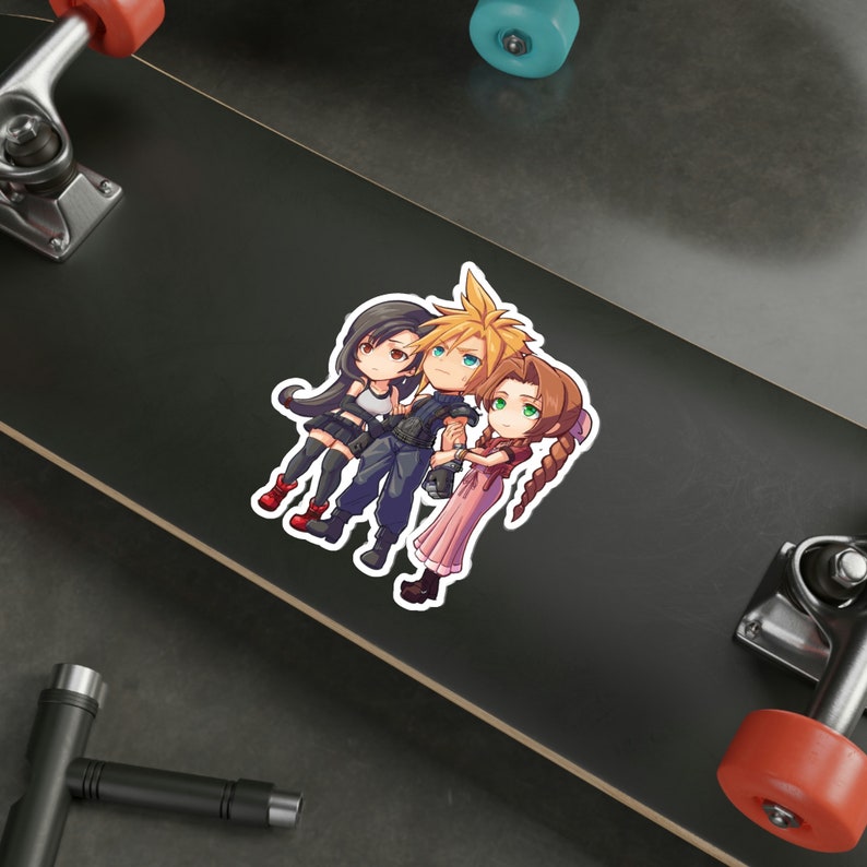 Tifa Cloud and Aerith Chibi Kawaii FF7 Waterproof Sticker - Etsy