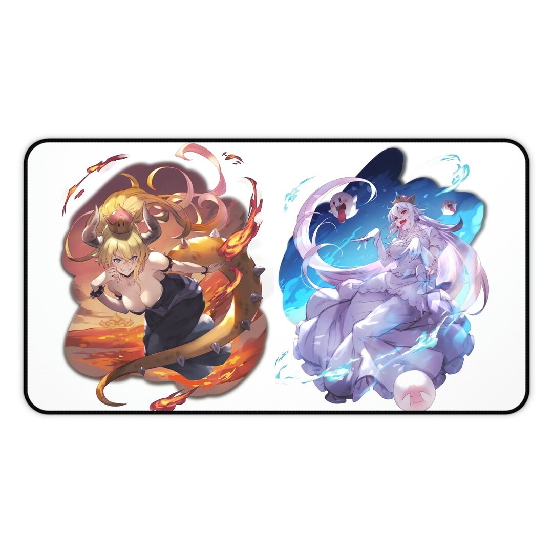 Bowsette and Booette Mousepad • Anime Desk Mat • Big Gaming Mouse Pad ...