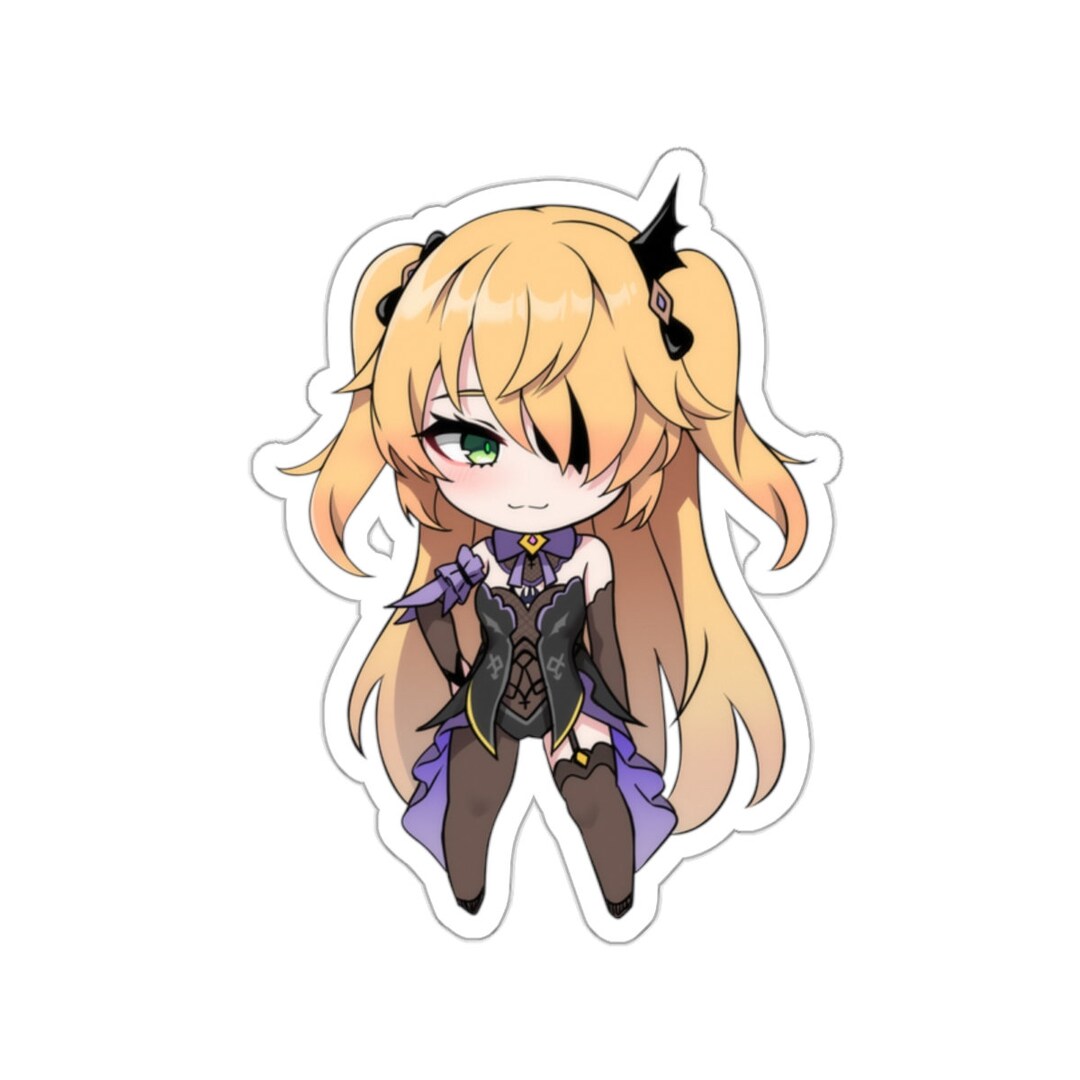 Chibi Fischl Genshin Impact Waterproof Sticker Premium Vinyl - Etsy