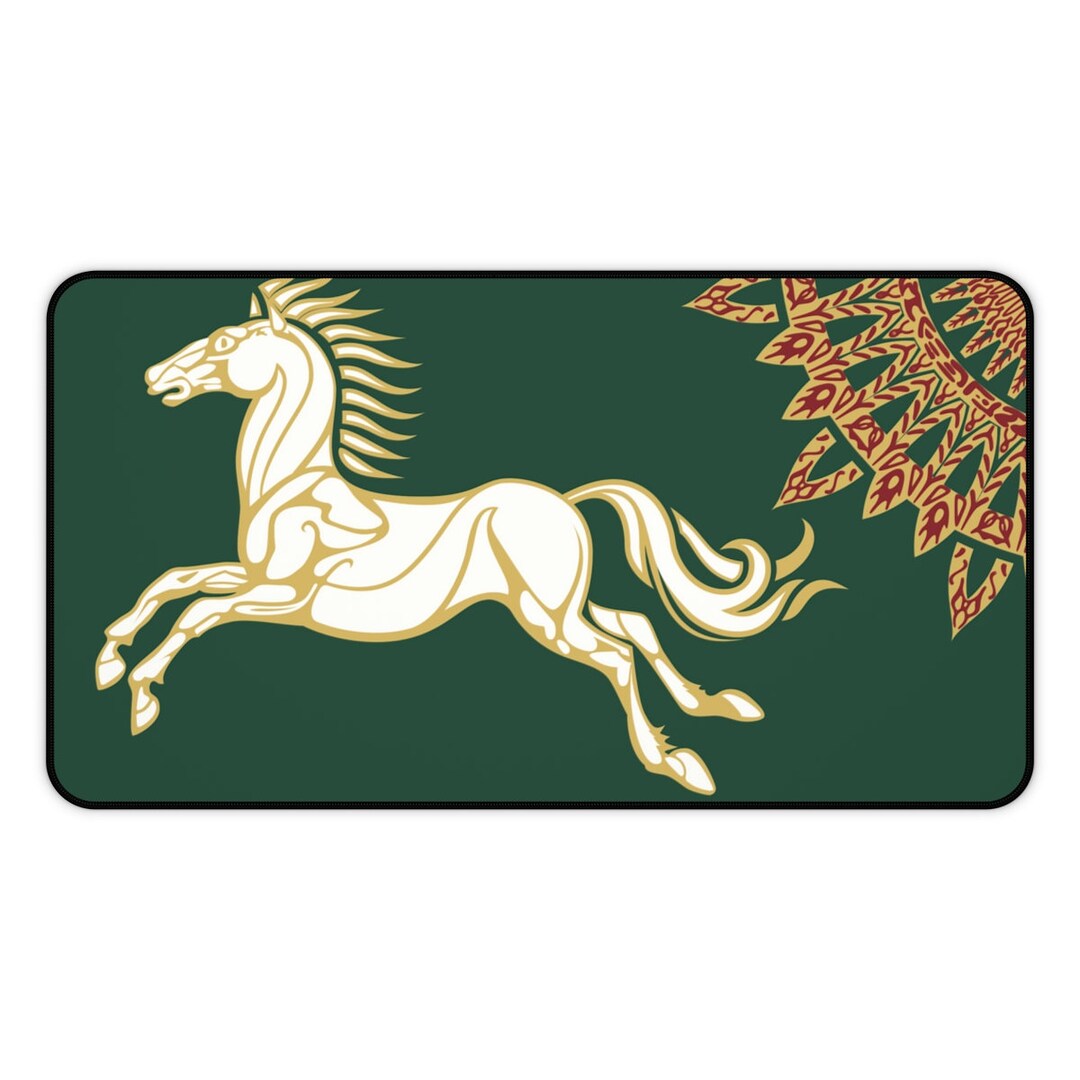 Rohan Flag Desk Mat • the Lord of the Rings Banner Mousepad • Tolkien ...