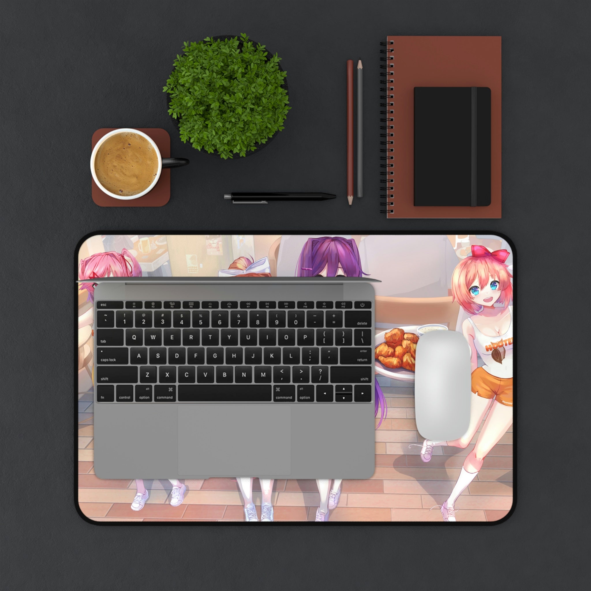 Doki Doki Literature Club Hooters Waifus Desk Mat • Non Slip Gaming ...