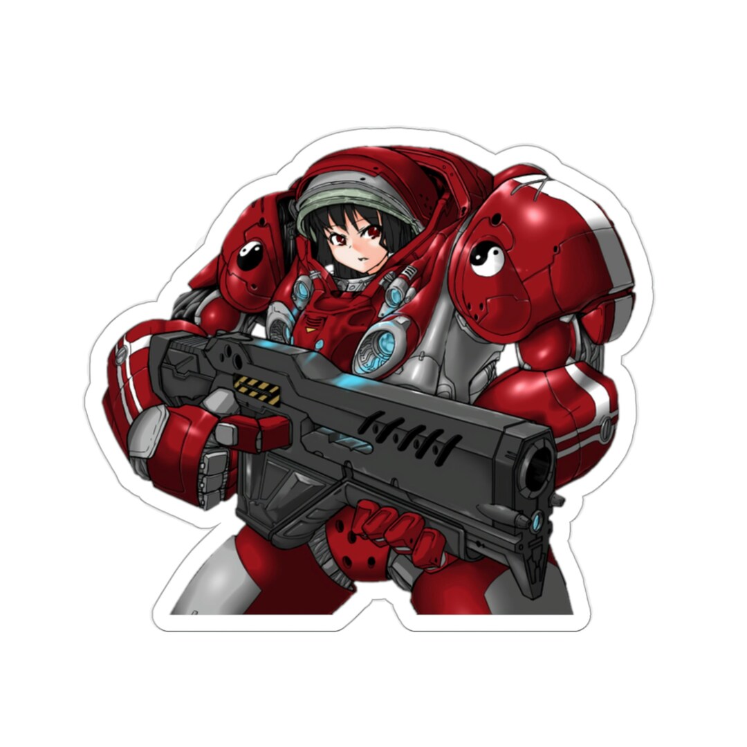 Reimu Touhou Terran Marine Waifu Starcraft Waterproof Sticker Gaming ...