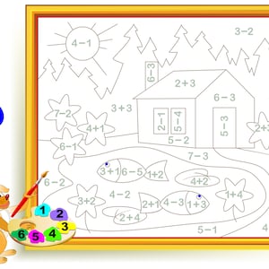 20 Math Coloring Printable Pictures - Coloring Pages - Kid Math Game ...