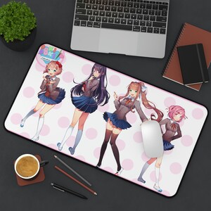 Doki Doki Literature Club Waifus Mousepad Large Gaming Desk Mat Mouse ...