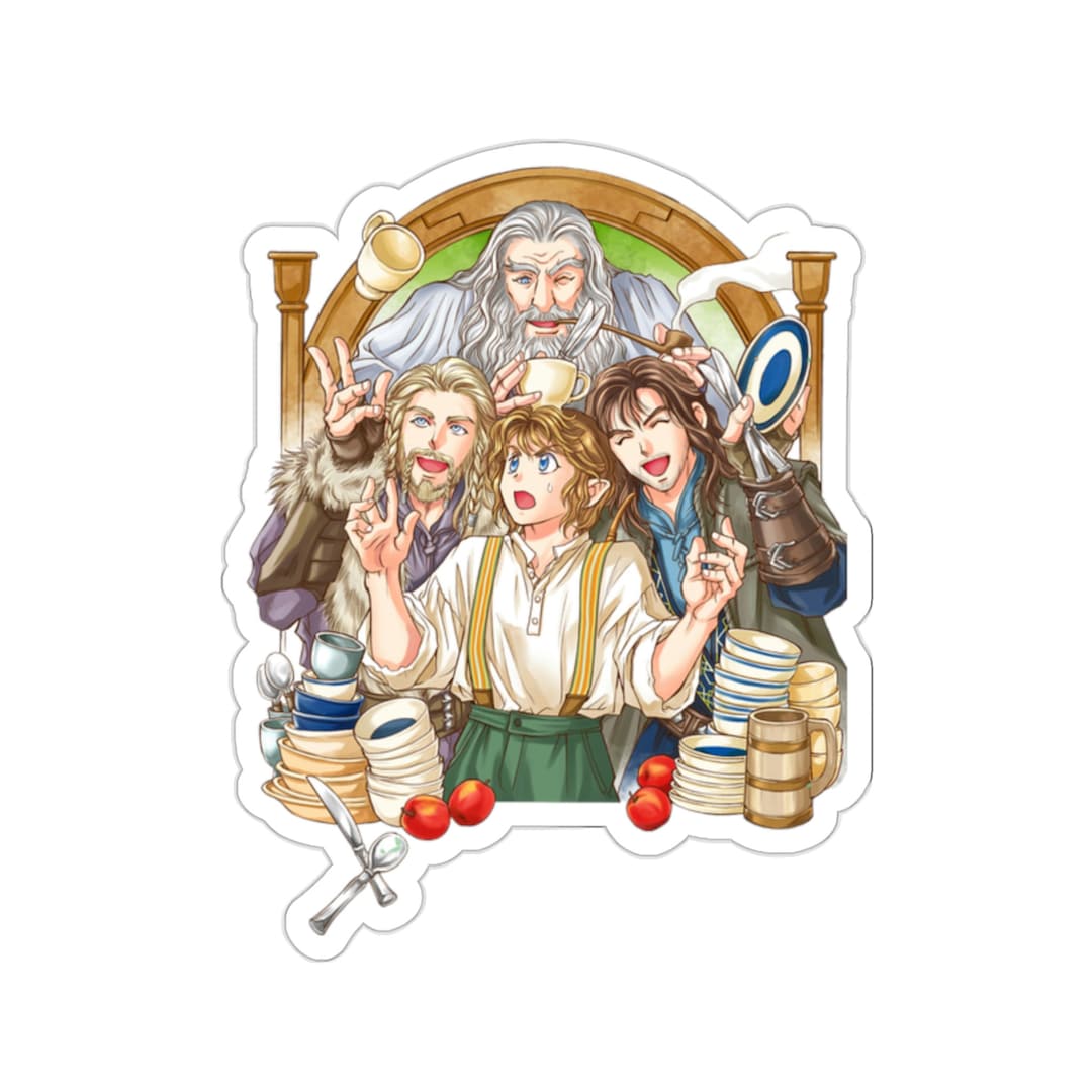 Gandalf Bilbo Fili and Kili the Hobbit Kitchen Waterproof Sticker ...