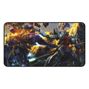 Gundam Wing Battle Gaming Desk Mat • Anime Mecha Mousepad • Non Slip ...