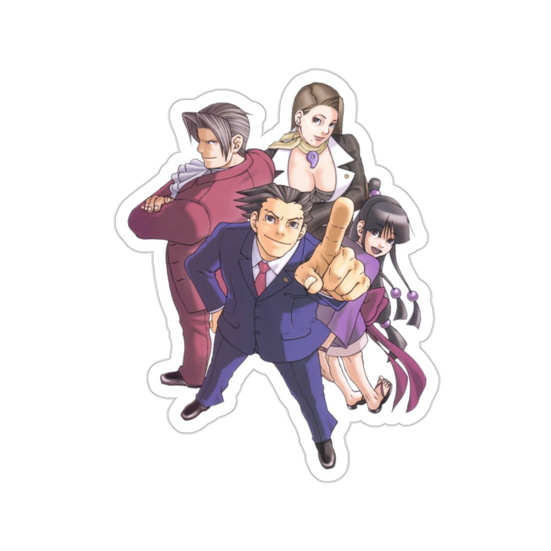 Ace Attorney Phoenix Wright Cast Waterproof Sticker Gaming Vinyl Car ...