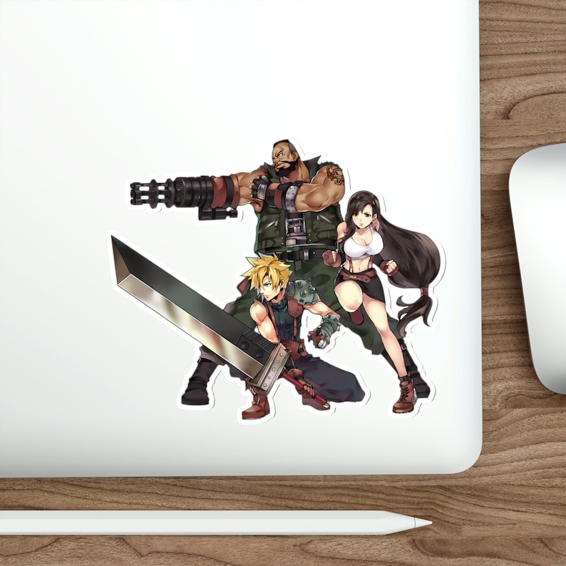 Tifa Cloud and Barrett Avalanche Team FF7 Waterproof Sticker • Final ...