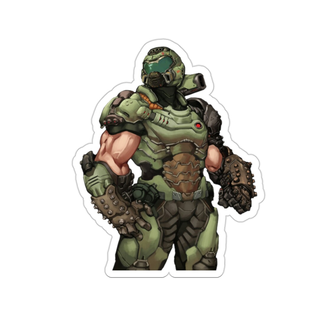 Doom Doomguy Waterproof Sticker Gaming Vinyl Car Decal - Etsy