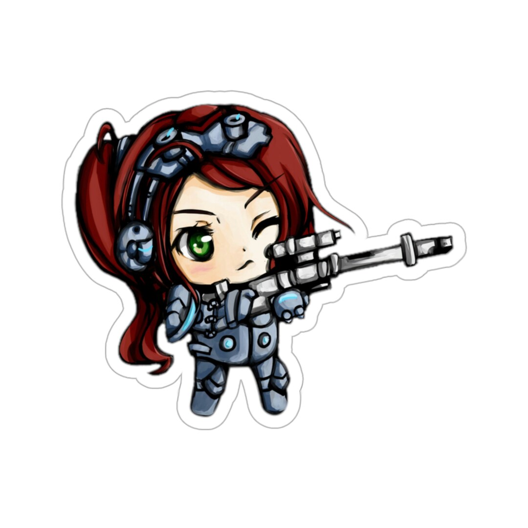 Chibi Sarah Kerrigan Starcraft Waterproof Sticker Gaming Vinyl Car ...