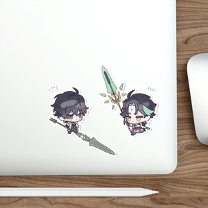 Chibi Xiao and Danheng Honkai Star Rail X Genshin Impact Waterproof ...