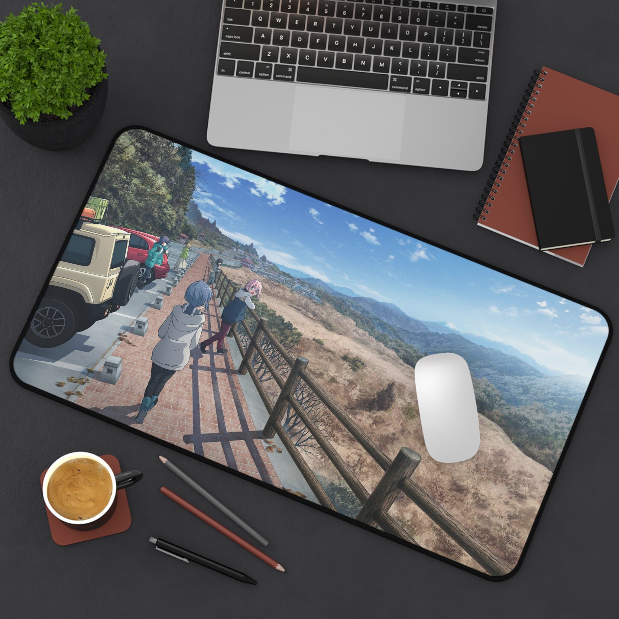 Yuru Camp Desk Mat • Laid Back Camp XXL Gaming Mousepad • Non Slip ...