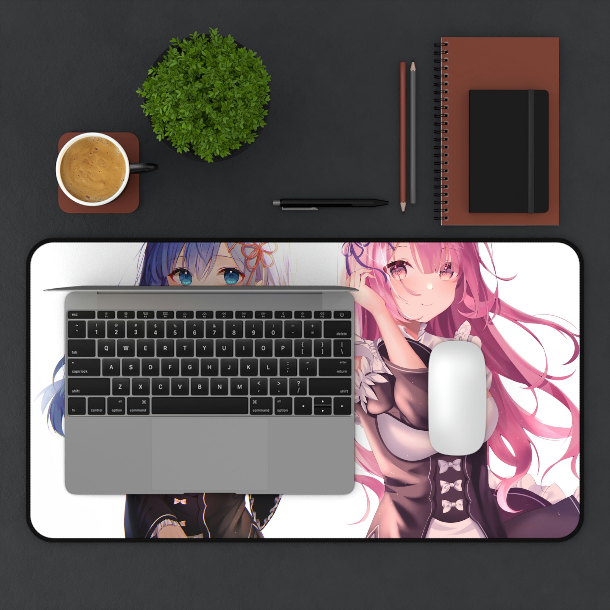 Re:zero Mousepad Kawaii Waifus Rem and Ram Desk Mat Anime - Etsy