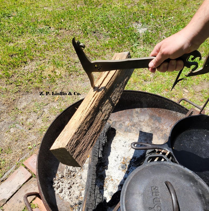 Solid Steel Campfire Cooking Multi-tool (patent Pending) — Grill Lifter ...