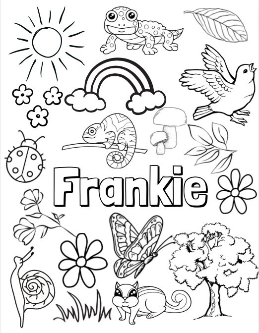 Custom Coloring Pages / Name Coloring Page / Personalized Coloring ...