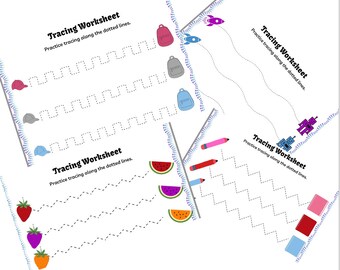 Prewriting Fine Motor Tracing Worksheets, Line Tracing Sheets ...