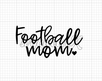 Cursive Football Mom Svg - Etsy