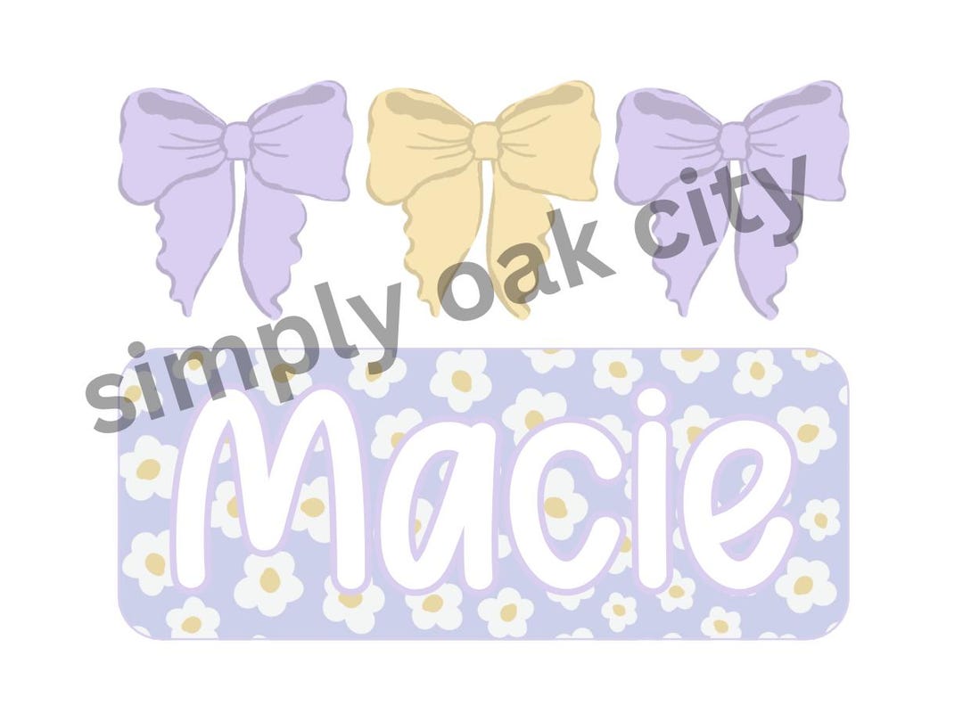 Spring Coquette Custom Name PNG Girls Pink Floral Preppy Bow Kids Shirt ...