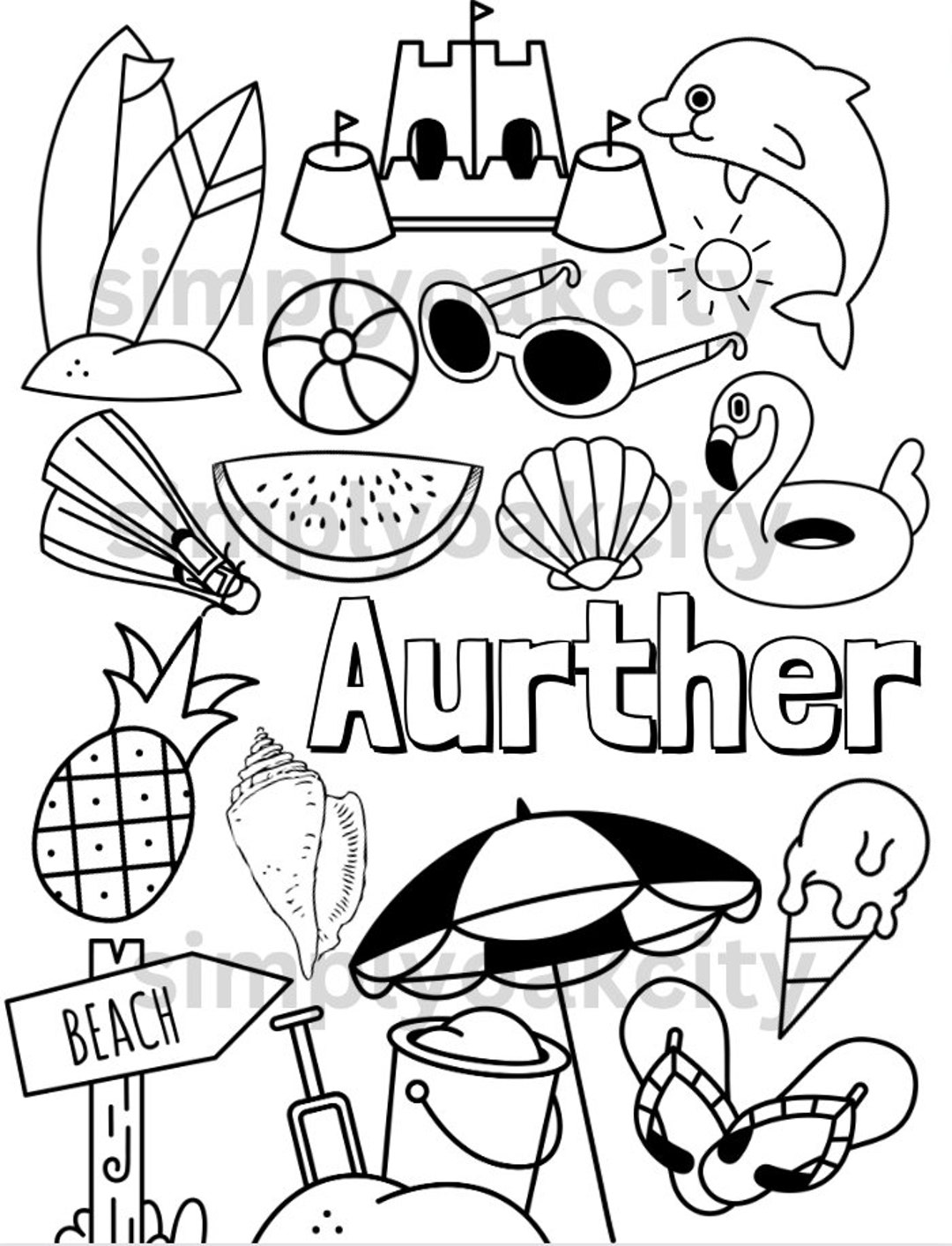 Custom Coloring Pages / Name Coloring Page / Personalized Coloring ...
