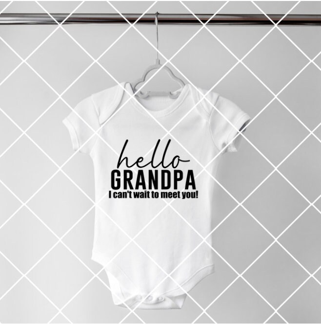 Hello Grandpa SVG Pregnancy Announcement SVG Png First - Etsy