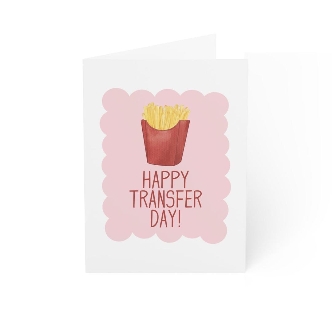 IVF Card, Happy Transfer Day, Infertility Embryo Transfer, TTC Card ...