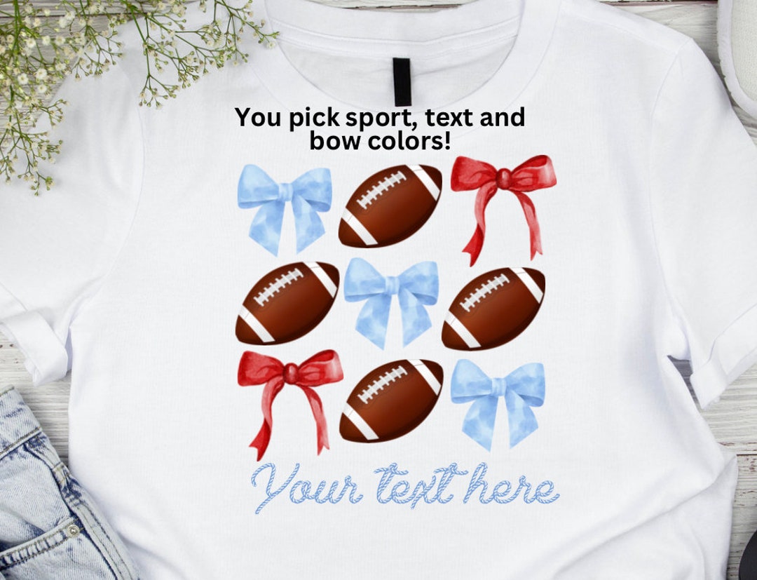 Custom Coquette Sports and Bows Png, Softball Soccer Football Tennis ...