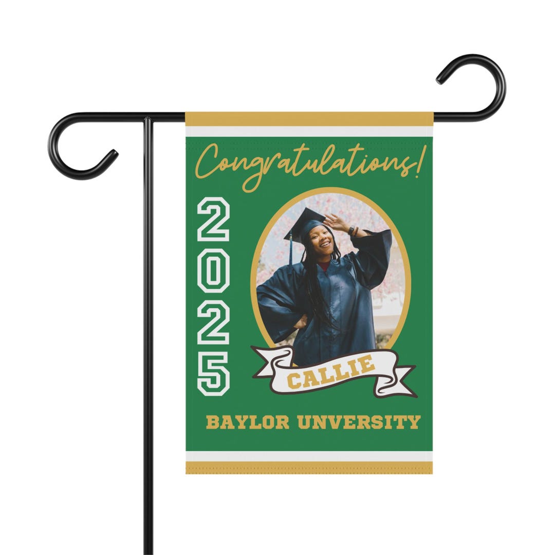 Custom Photo Graduation Garden Flag, Personalized Graduation Flag 2025 ...