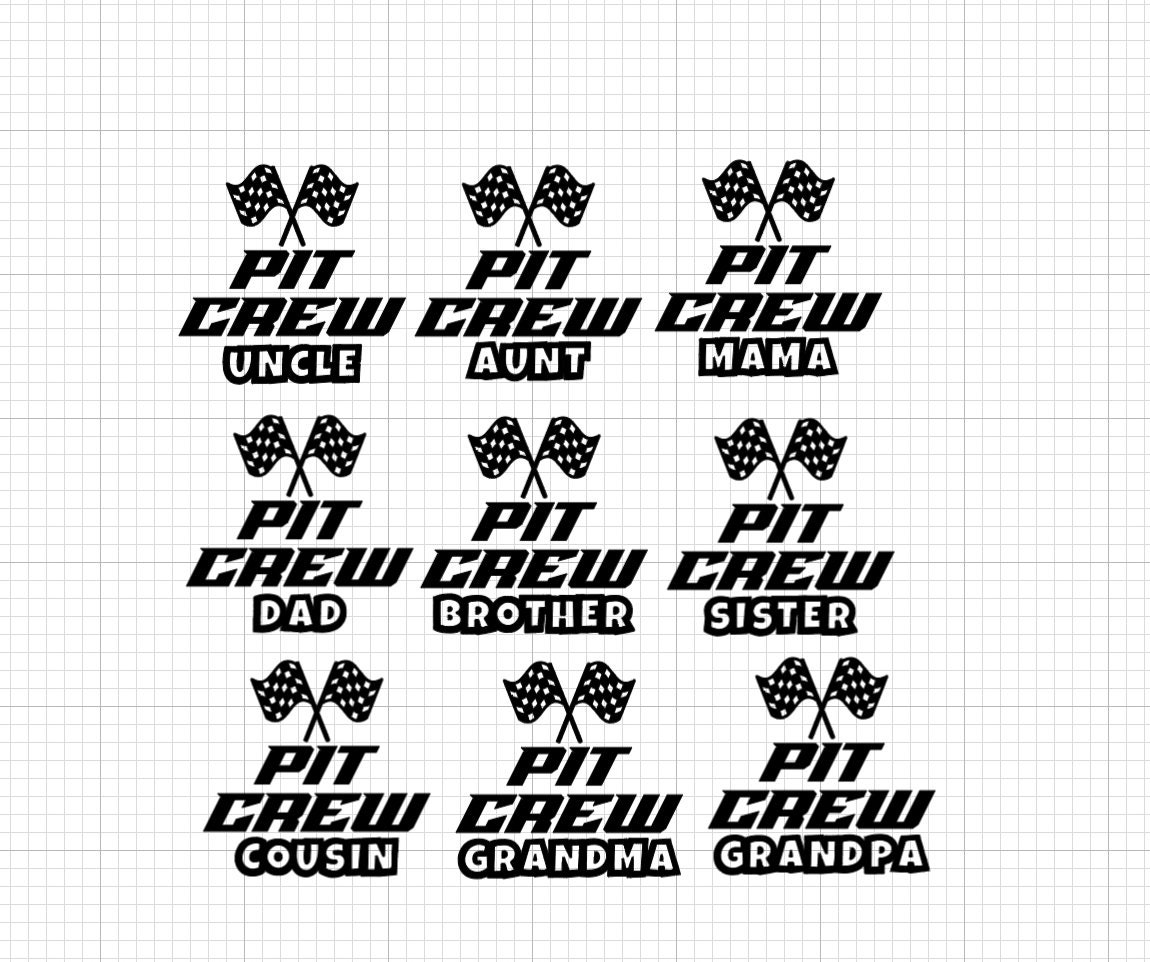Pit Crew Family SVG Png, Racing Sayings Svg, Car Racing Bundle Birthday ...