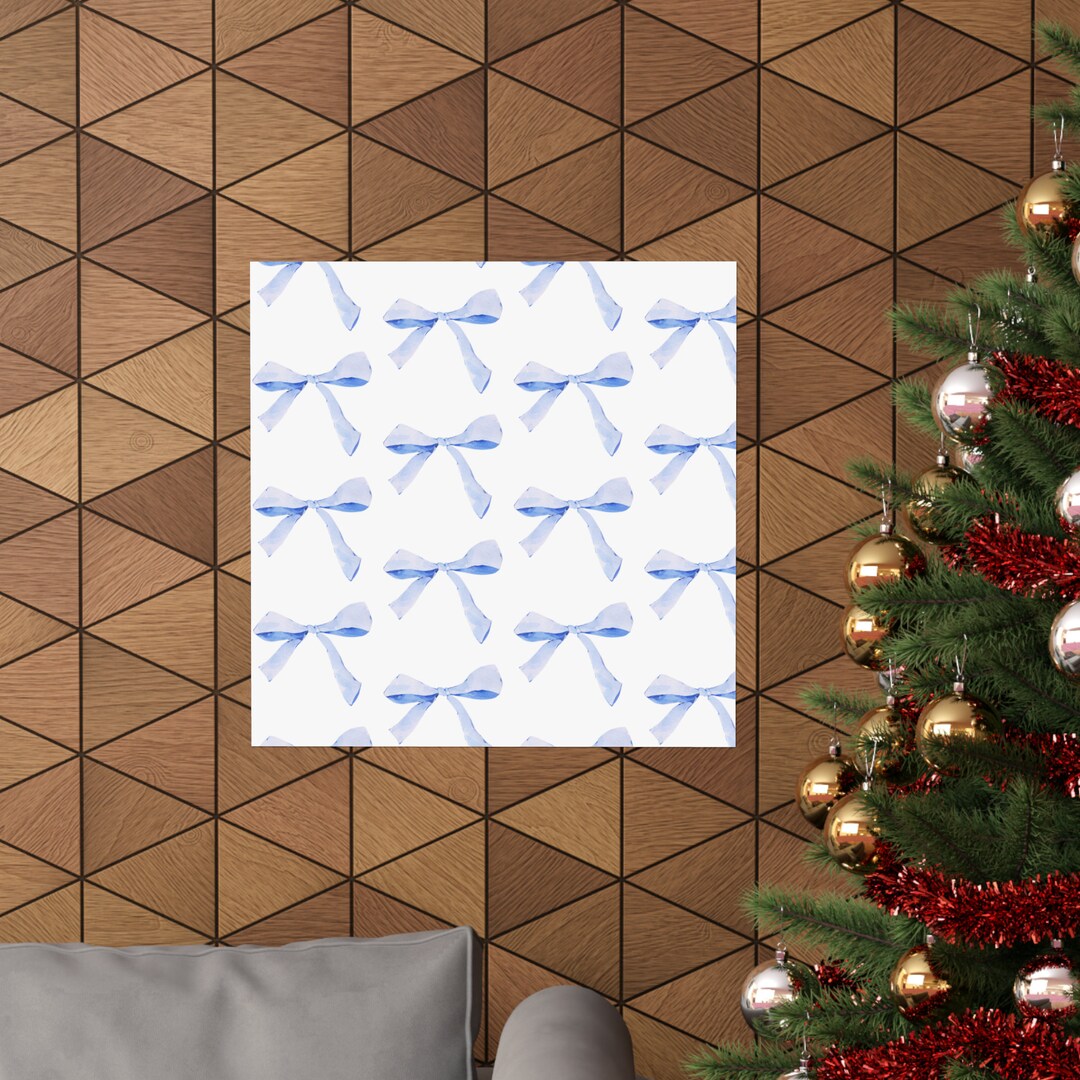 Coquette Blue Bow Collage Matte Vertical Posters - Etsy