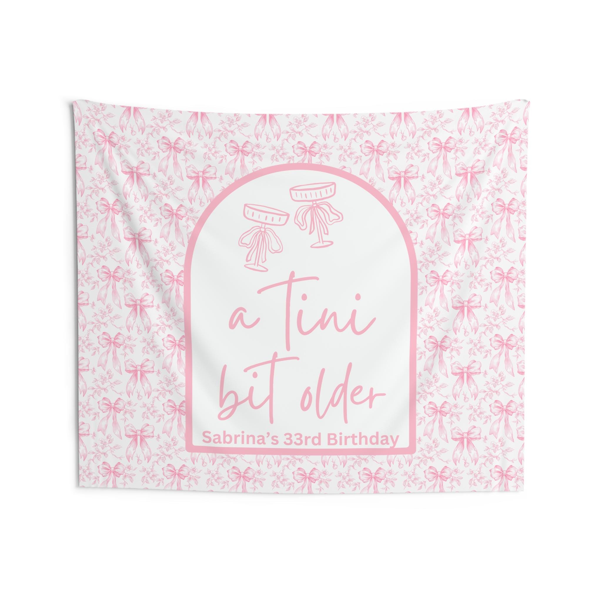 A Tini Bit Older Banner, Martini Birthday Party Backdrop Background ...