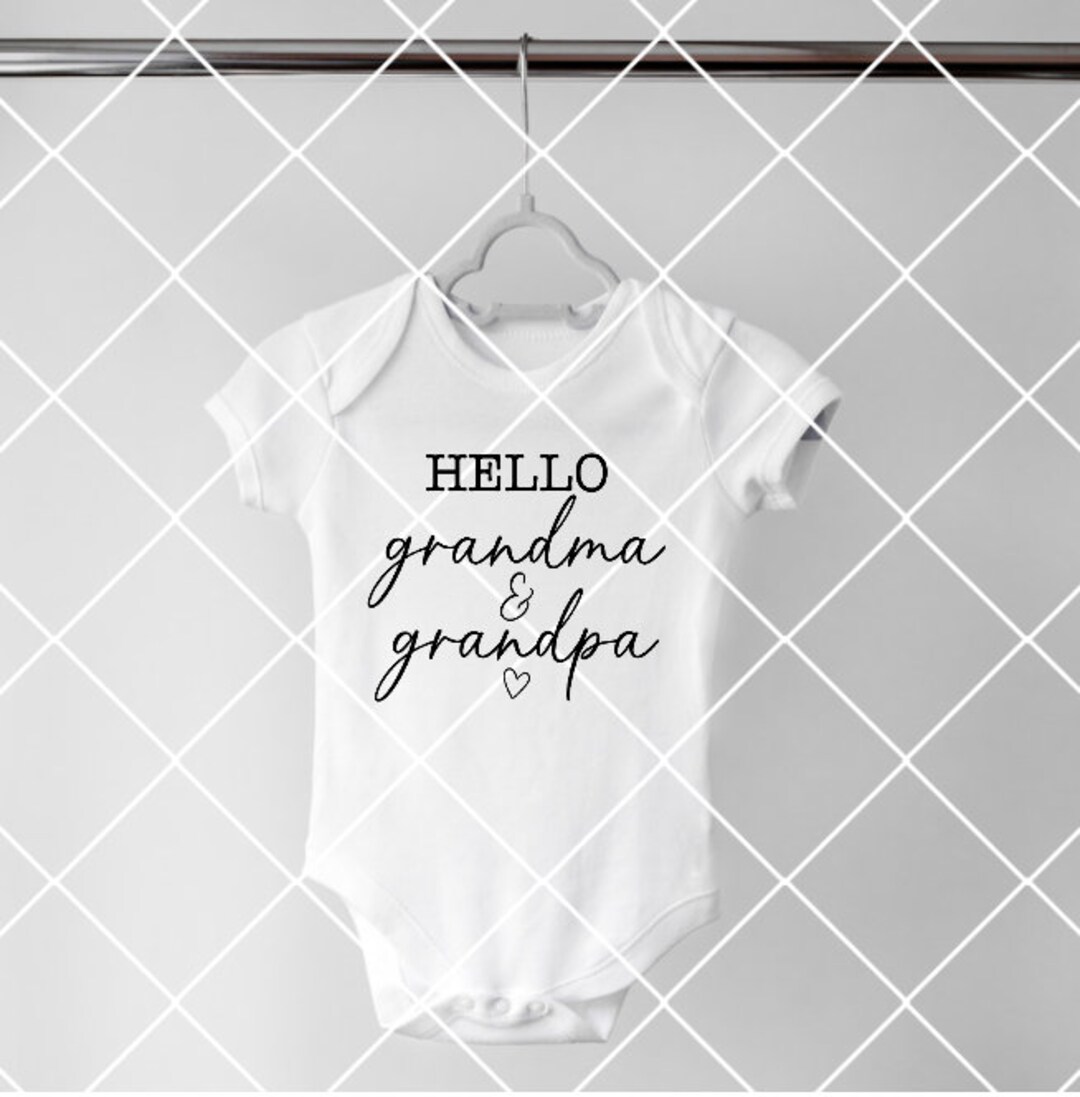 Hello Grandma and Grandpa SVG Pregnancy Announcement SVG Svg, Eps, Dxf ...