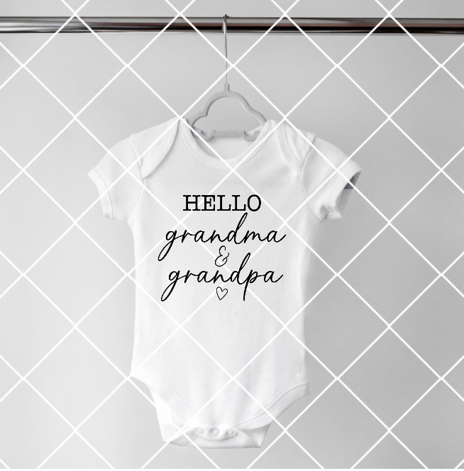 Hello Grandma and Grandpa SVG Pregnancy Announcement SVG Svg, Eps, Dxf ...