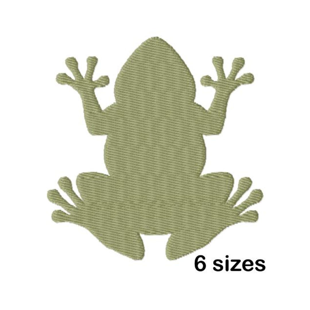 Frog Machine Embroidery Design, Silhouette Animal Embroidery File ...
