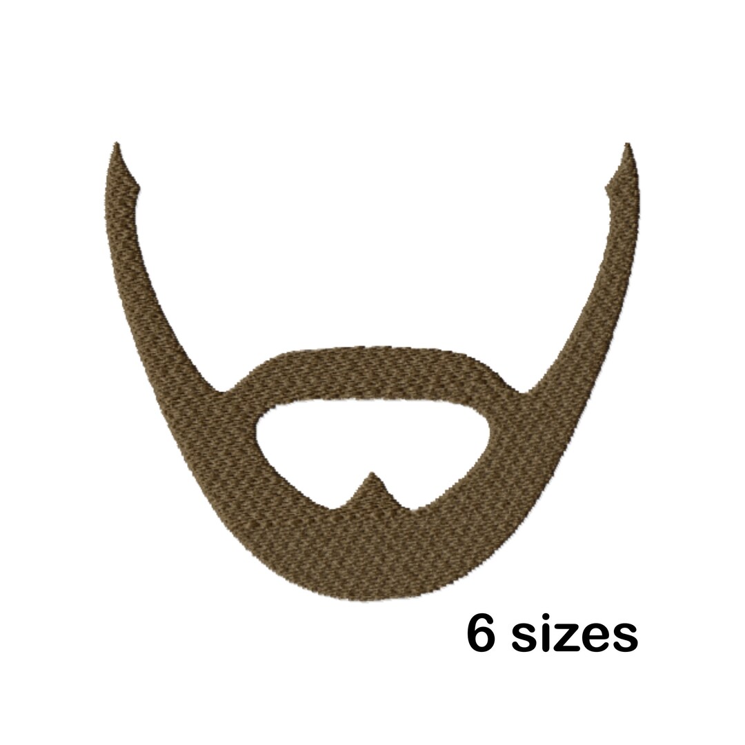 Beard Embroidery Design, Instant Download in 6 Sizes - Etsy