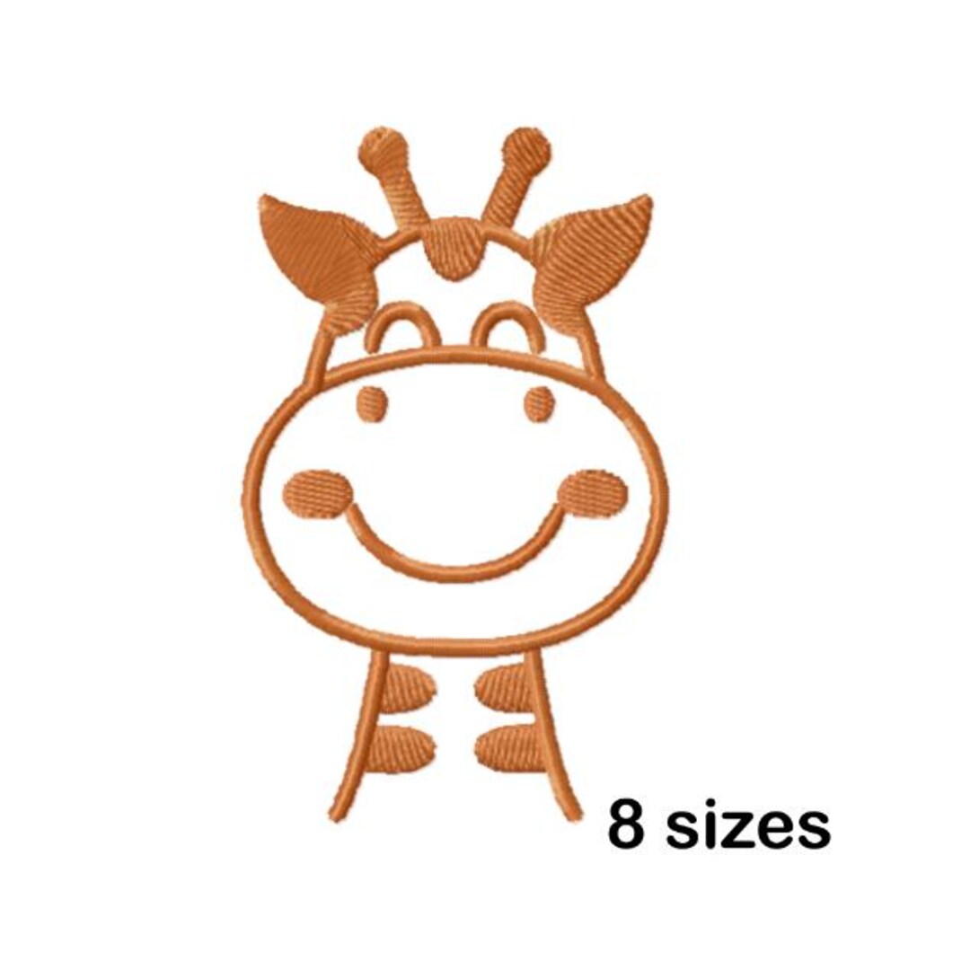 Giraffe Head Embroidery Design, Animal Machine Embroidery Designs ...