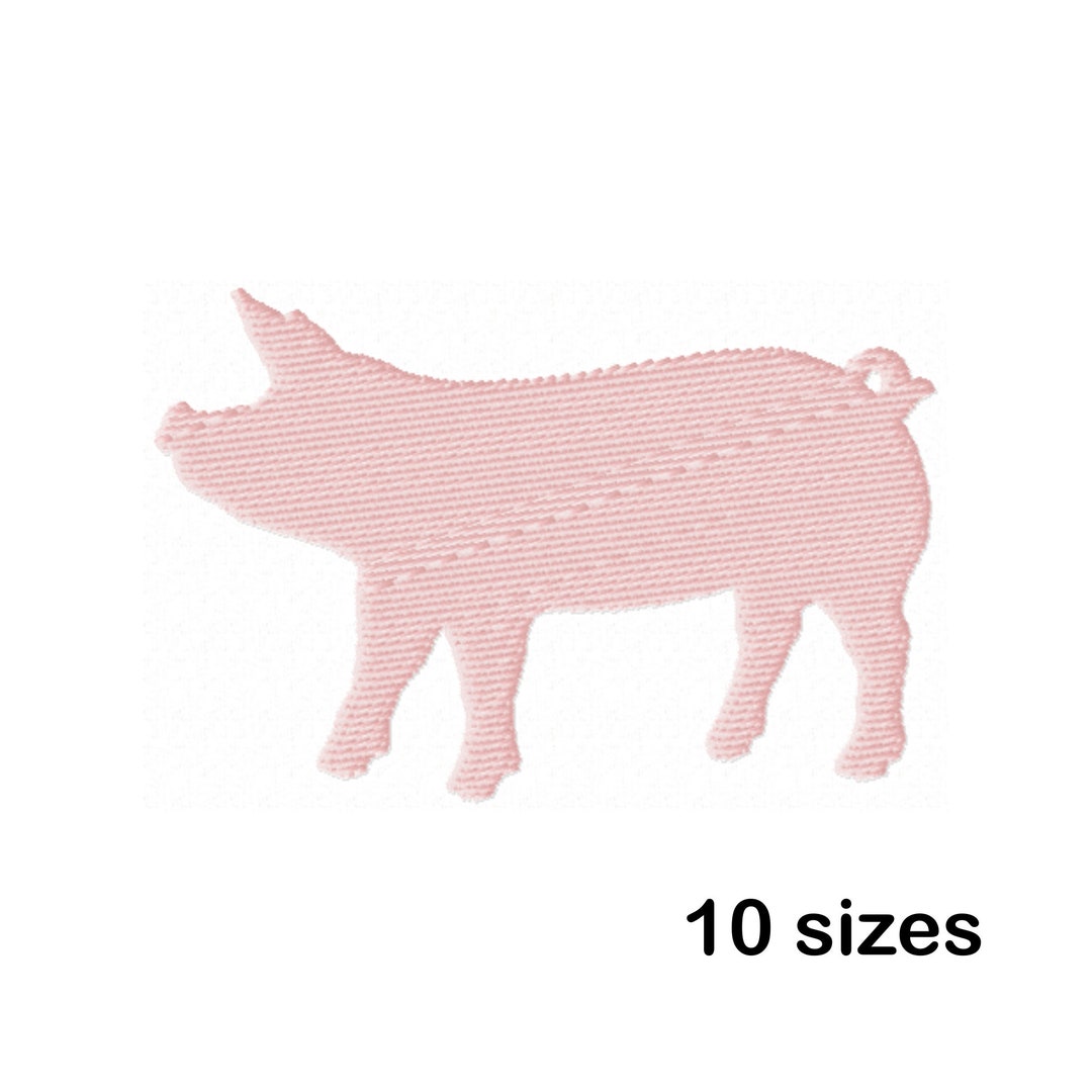 Pig Embroidery Design, Instant Download in 10 Sizes - Etsy