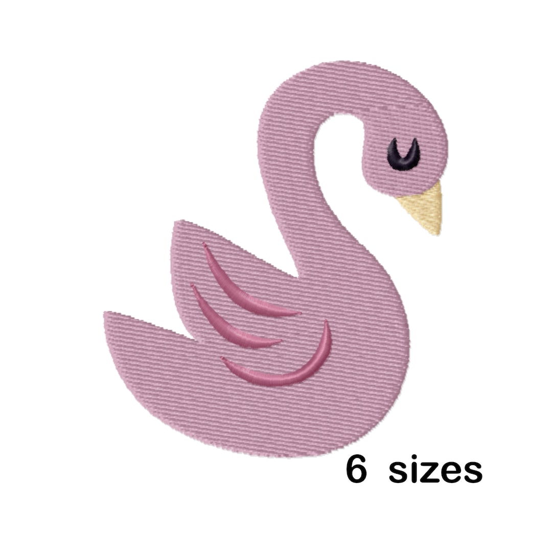 Swan Embroidery Design, Instant Download 6 Sizes - Etsy