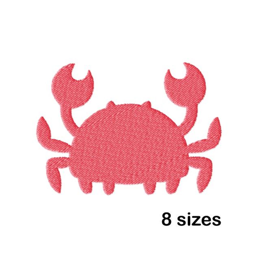 Crab Machine Embroidery Design, Sea Life Animal, Instant Download - Etsy