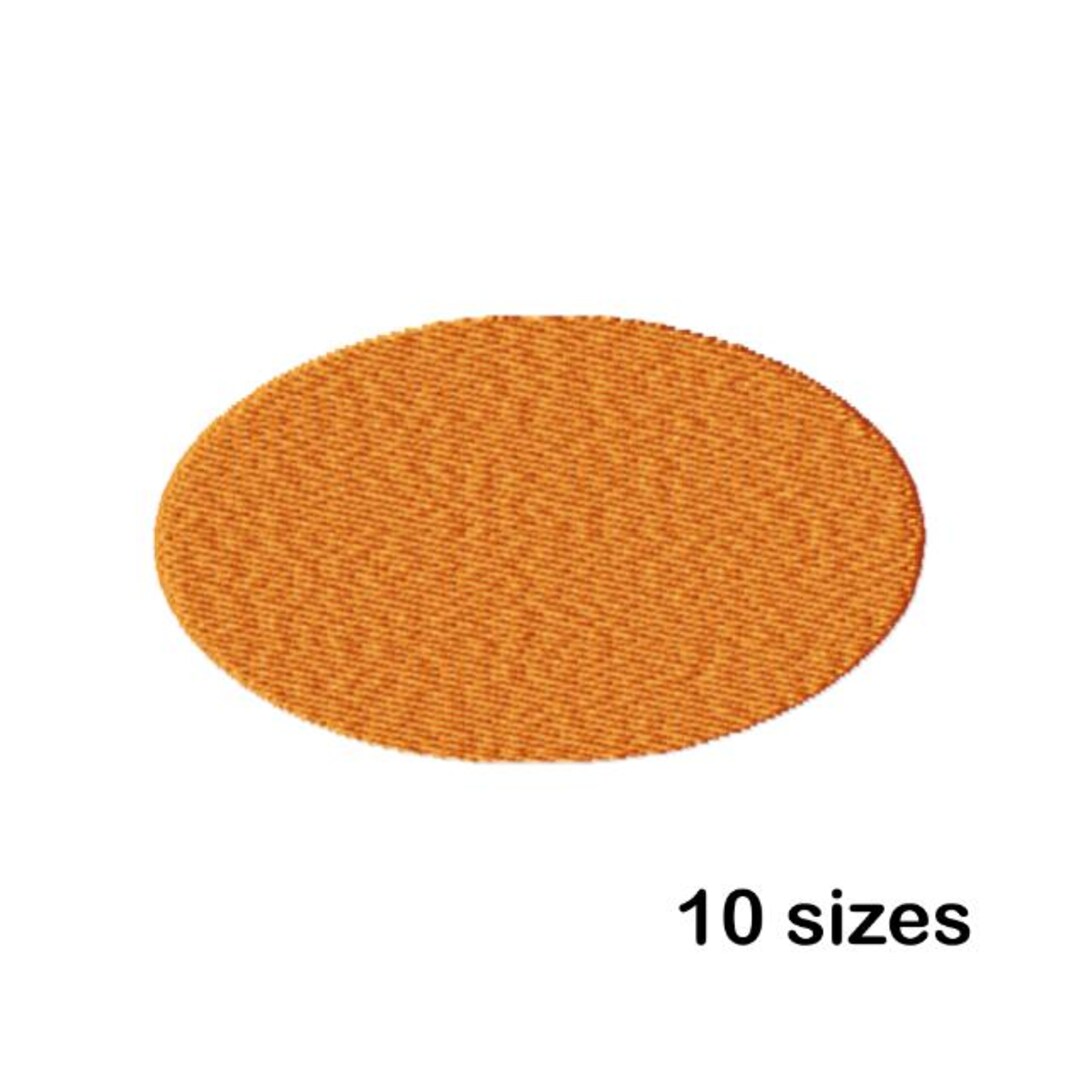 Oval Shape Embroidery Design, Instant Download in 10 Sizes - Etsy