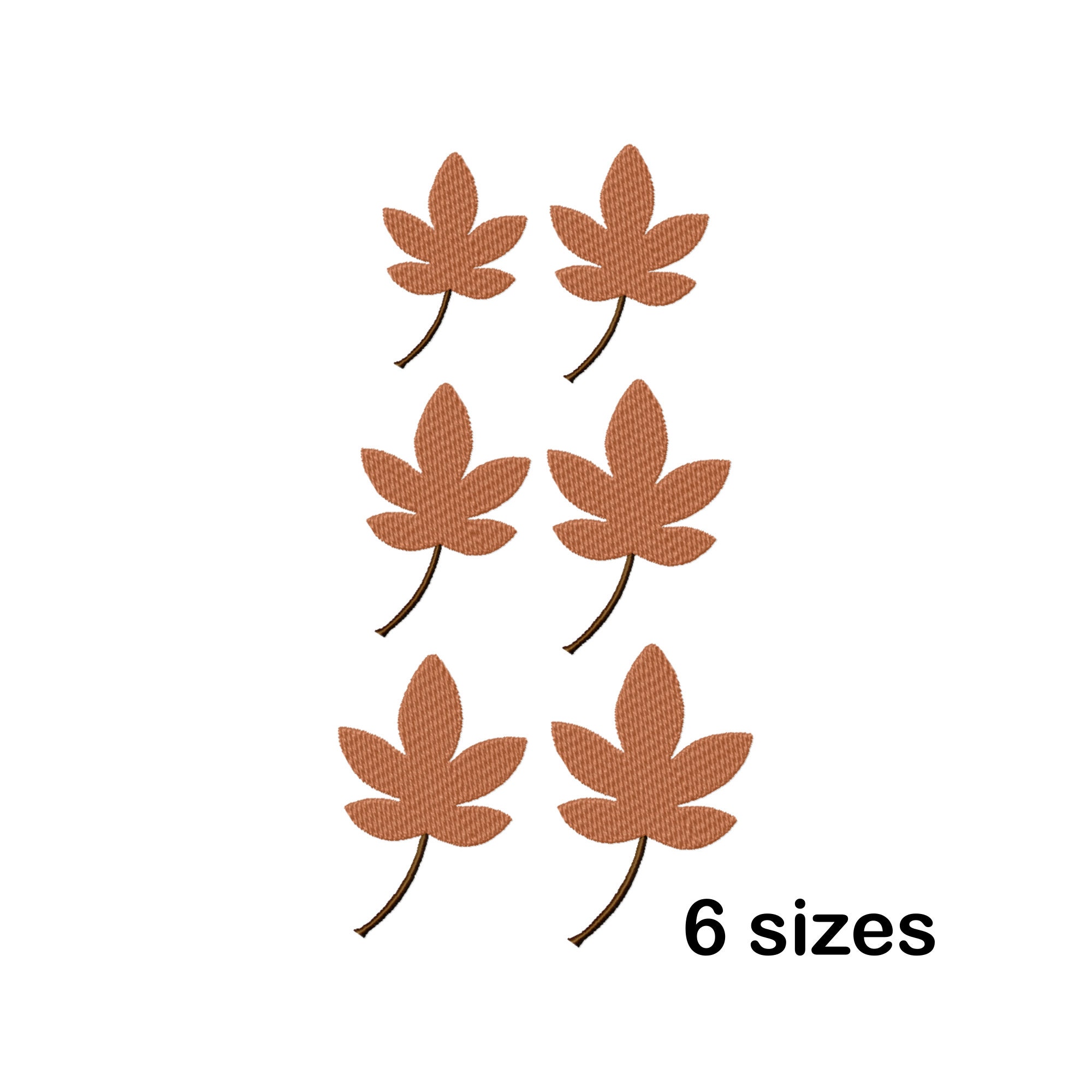 Oak Leaf Embroidery Designs Instant Download 6 Sizes - Etsy