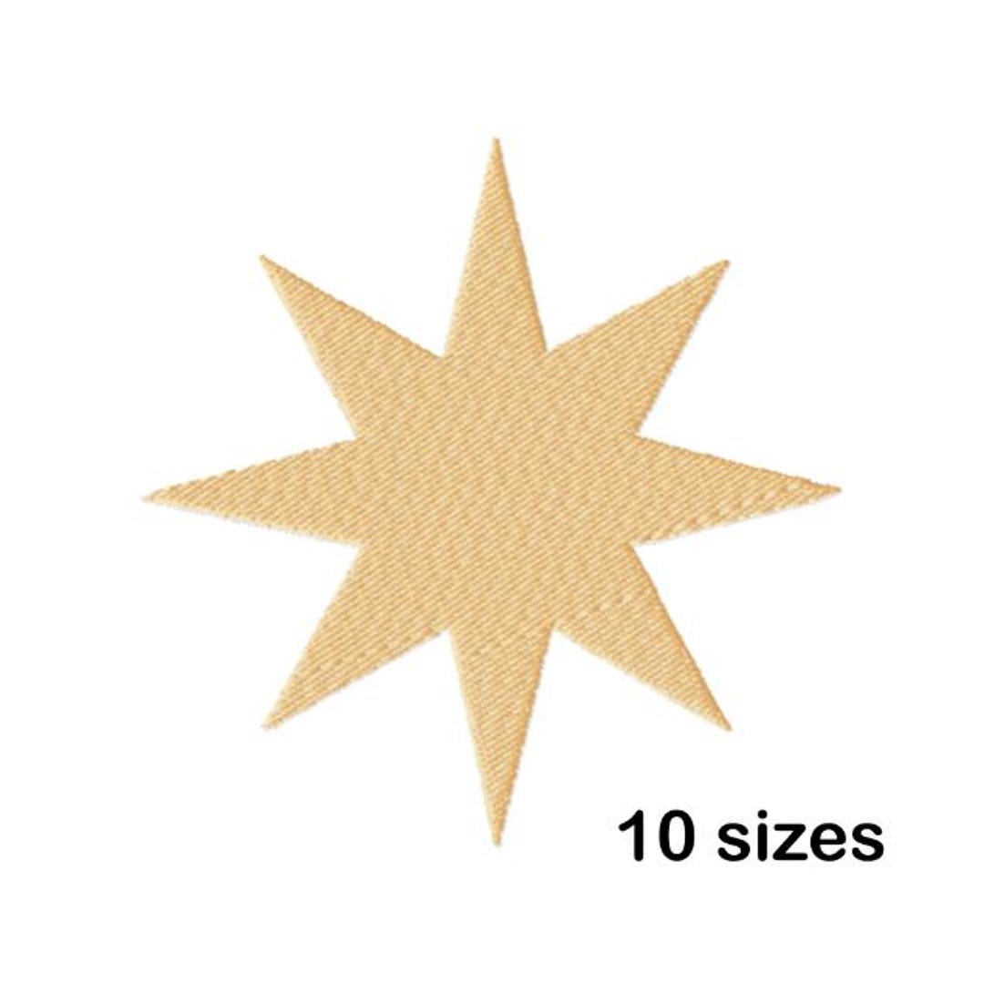 Pointed Star Embroidery Design, Instant Download in 10 Sizes - Etsy