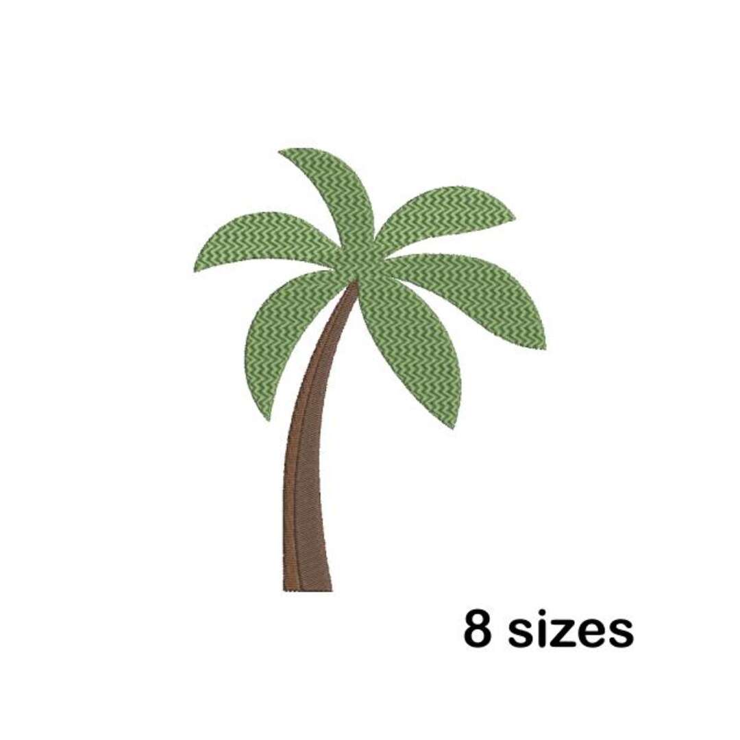 Palm Tree Machine Embroidery Design, Tropical Pattern, Instant Download ...