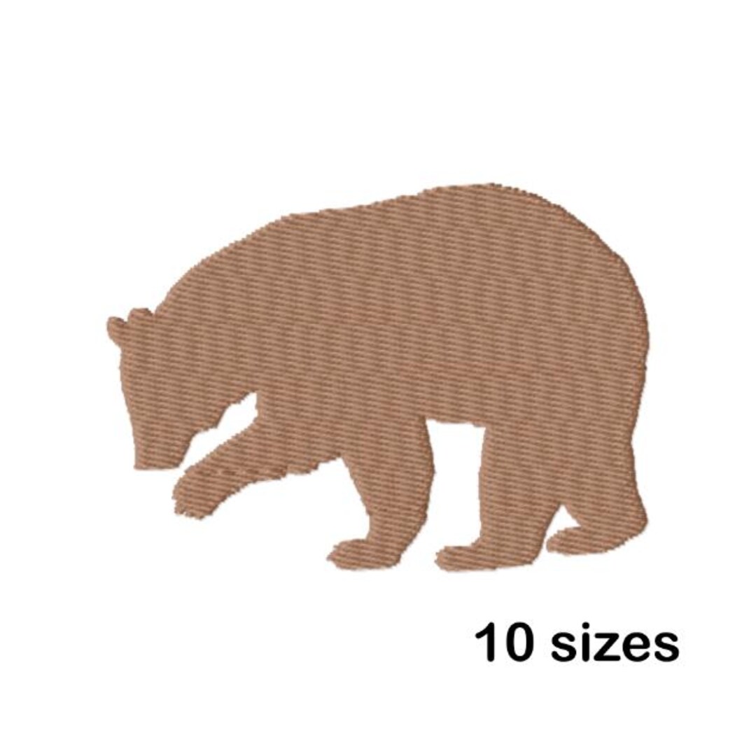 Bear Embroidery Design, Grizzly Design, Animal Embroidery, Machine ...