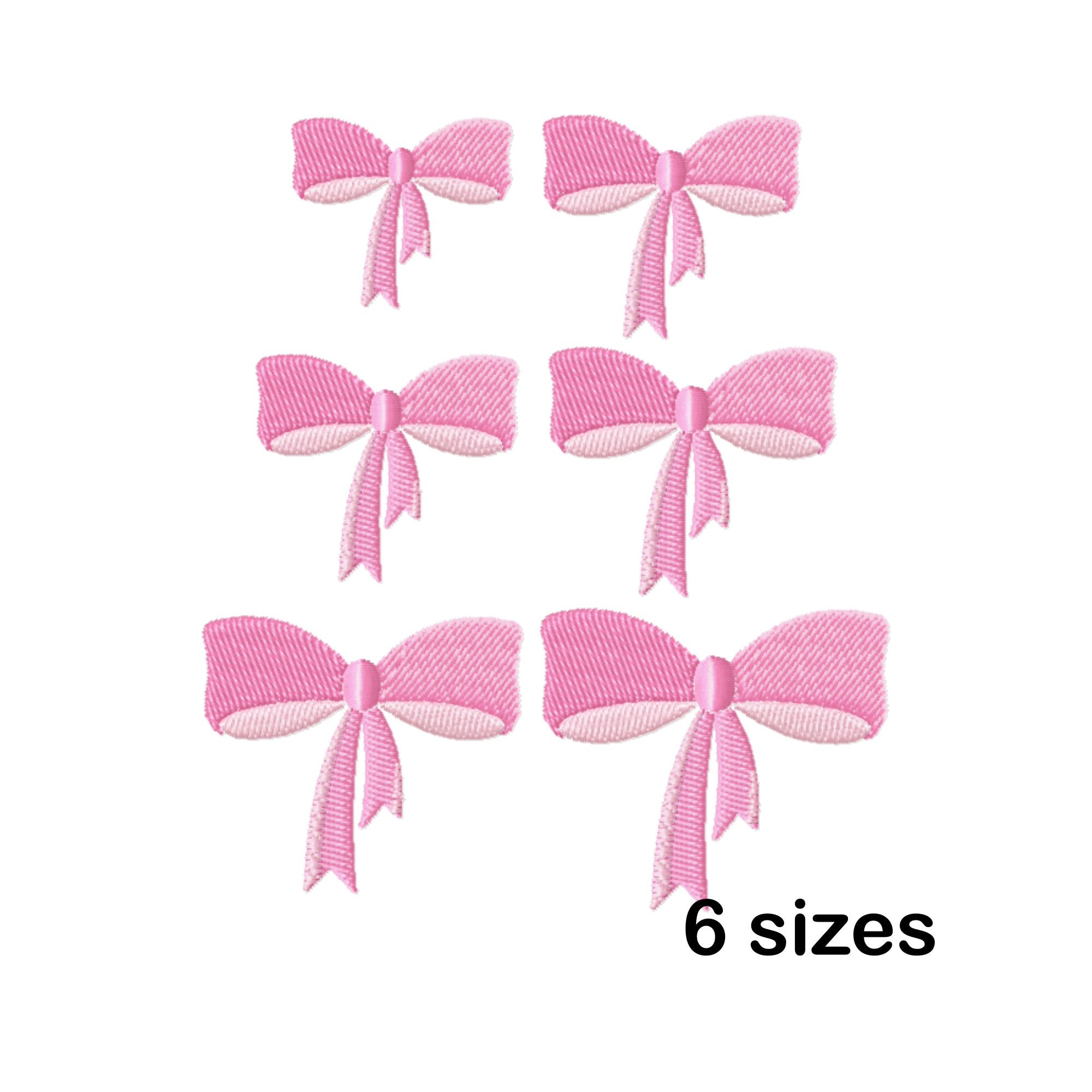 Bow Embroidery Designs Instant Download 6 Sizes - Etsy
