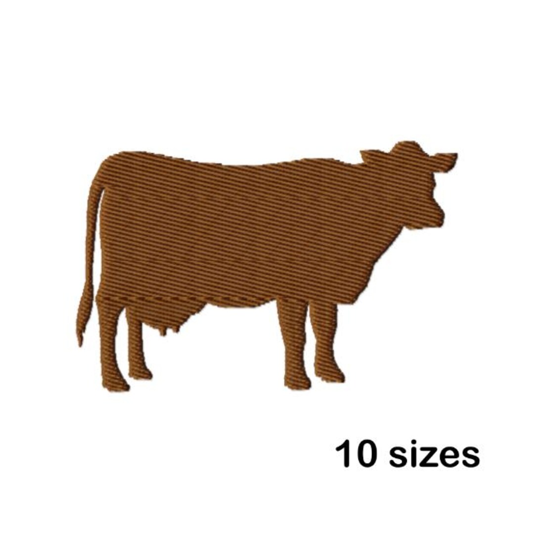 Cow Embroidery Design, Instant Download in 10 Sizes - Etsy