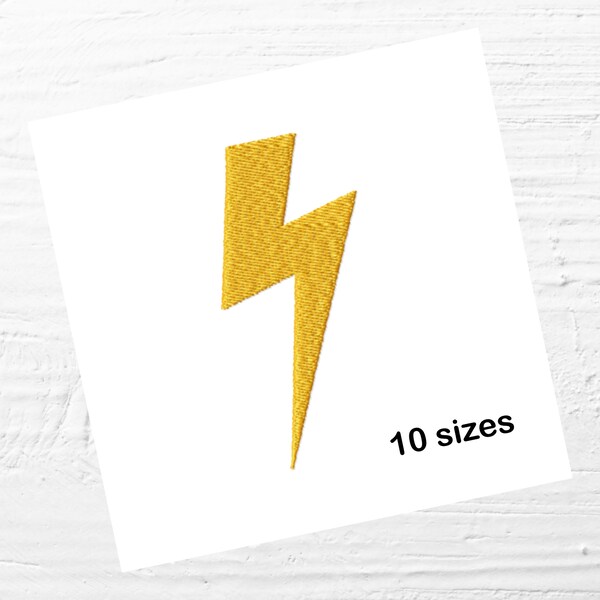 Lightning Bolt Embroidery Download - Etsy