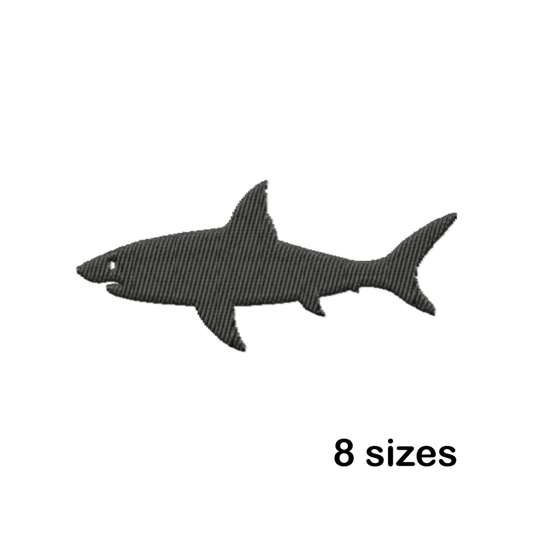Shark Embroidery Design, Instant Download in 8 Sizes - Etsy