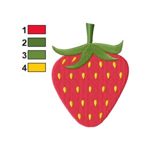 Strawberry Embroidery Design Instant Download 6 Sizes - Etsy