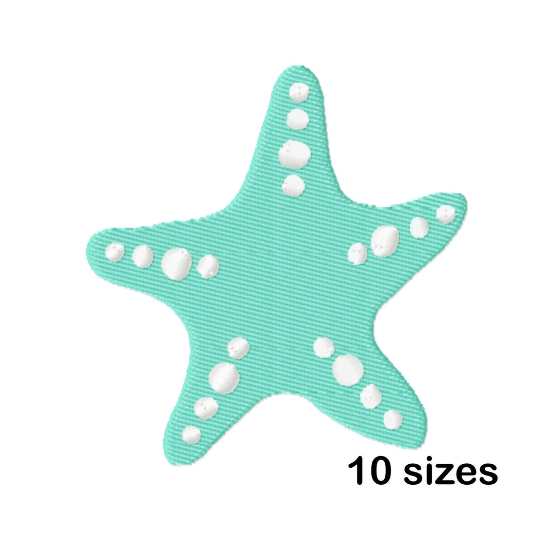 Starfish Embroidery Design, Instant Download in 10 Sizes - Etsy