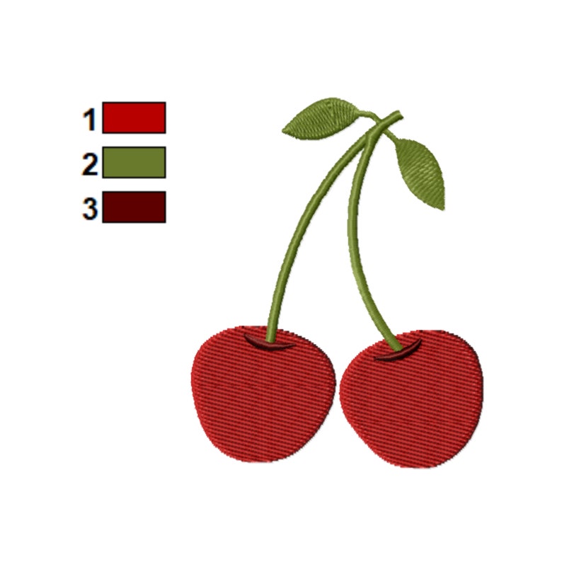 Cherries Embroidery Design, Instant Download in 6 Sizes - Etsy